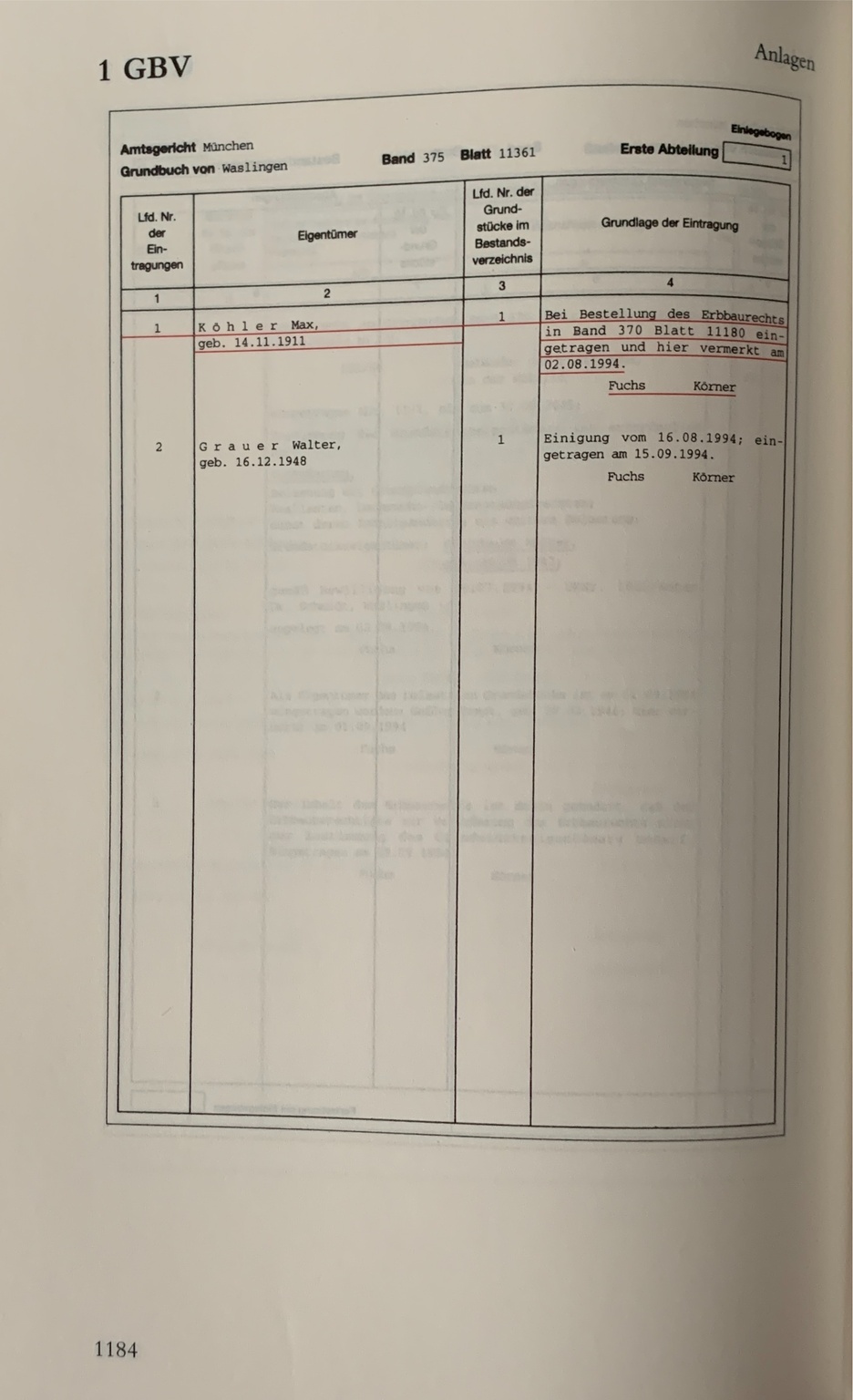 Structure of the German land register and how do you get into it